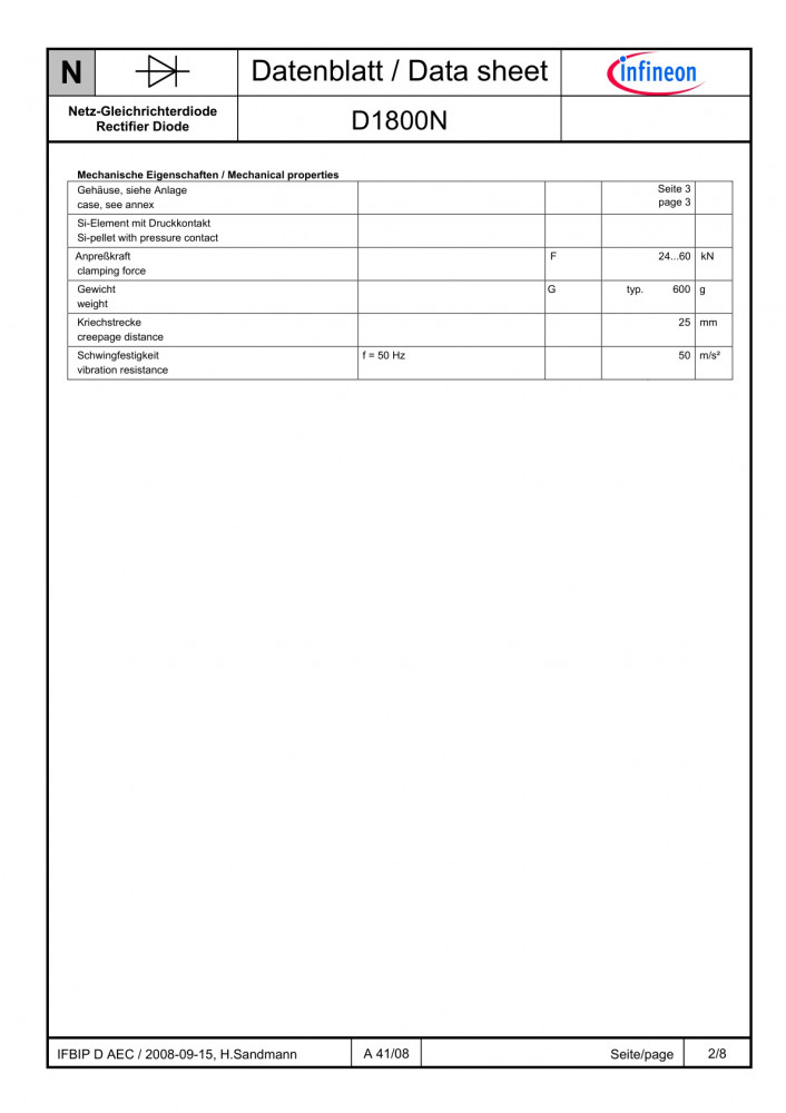 D1800N44TVF data sheet page 2