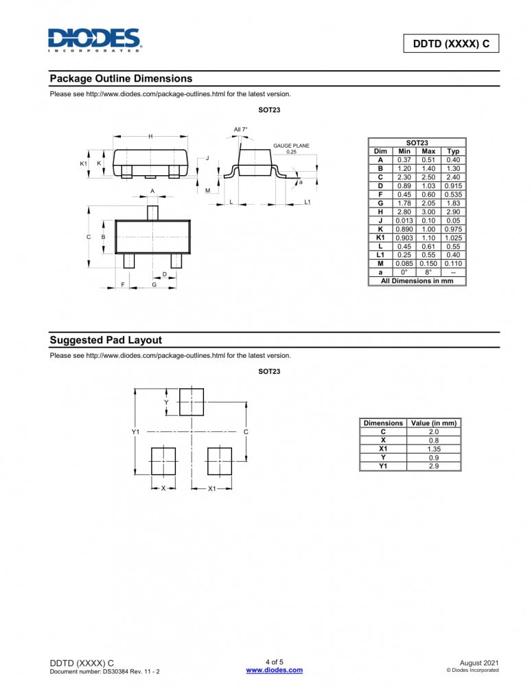 DDTD114EC-7-F datasheet page 4