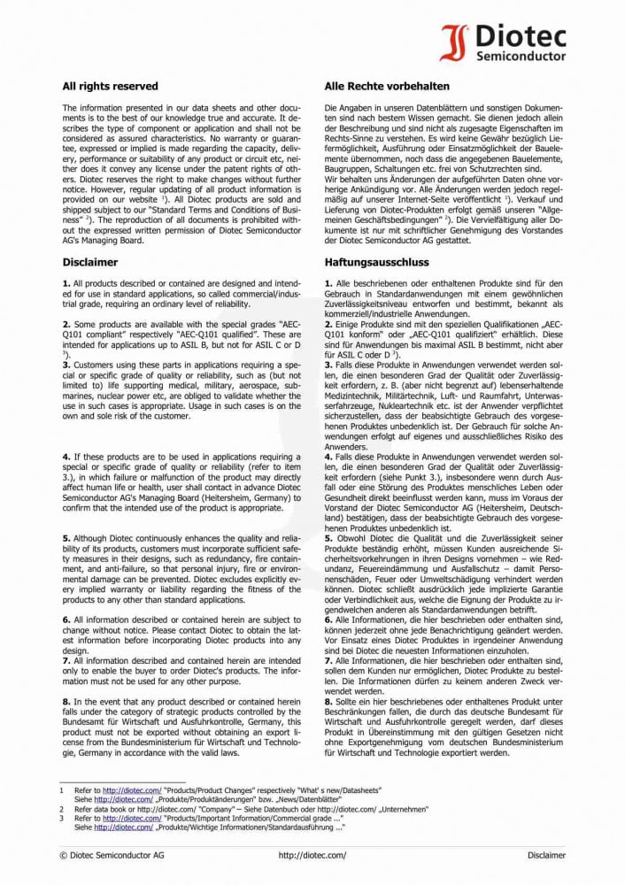 DIOTEC S125 datasheet page 3