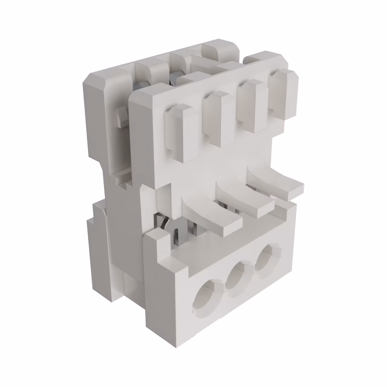 Appli-Mate RAST 2.5 IDT Housing, 2.50mm Pitch, Female, 3 Circuits, Beaded Terminal, Position Keys A & D Removed, Open Endwalls