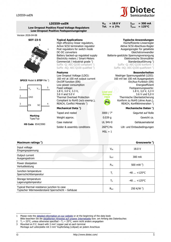 LDI559 datasheet page 1