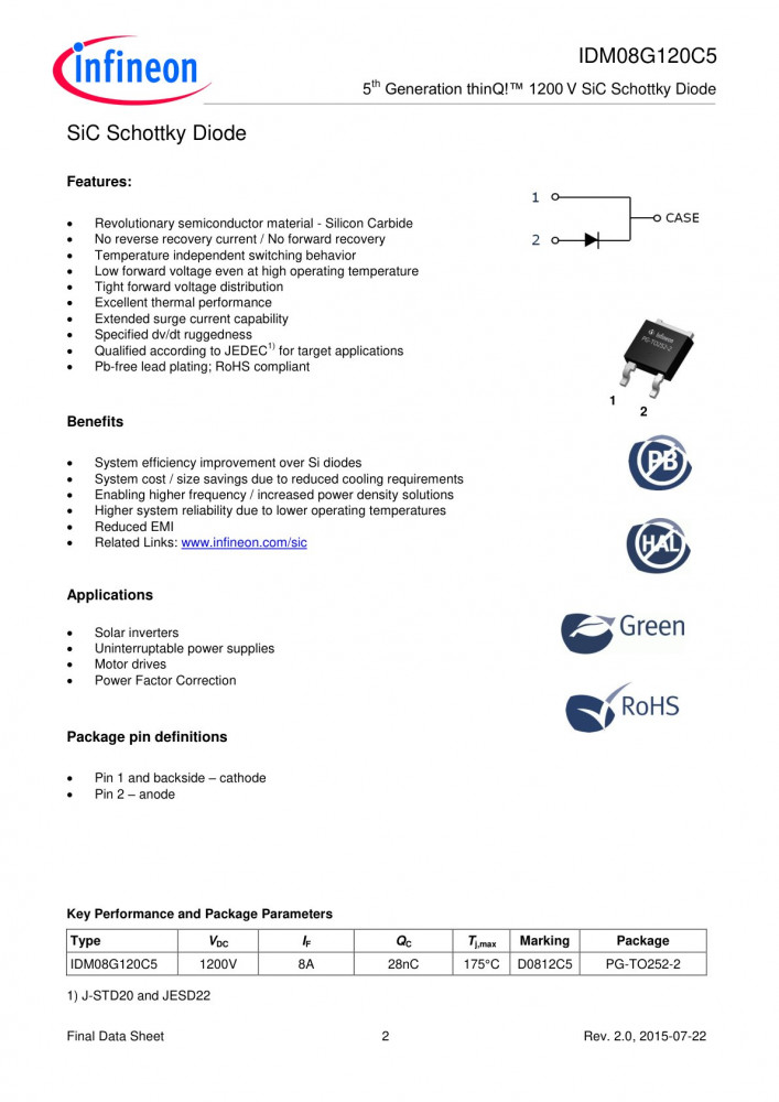 IDM08G120C5 datasheet page 2