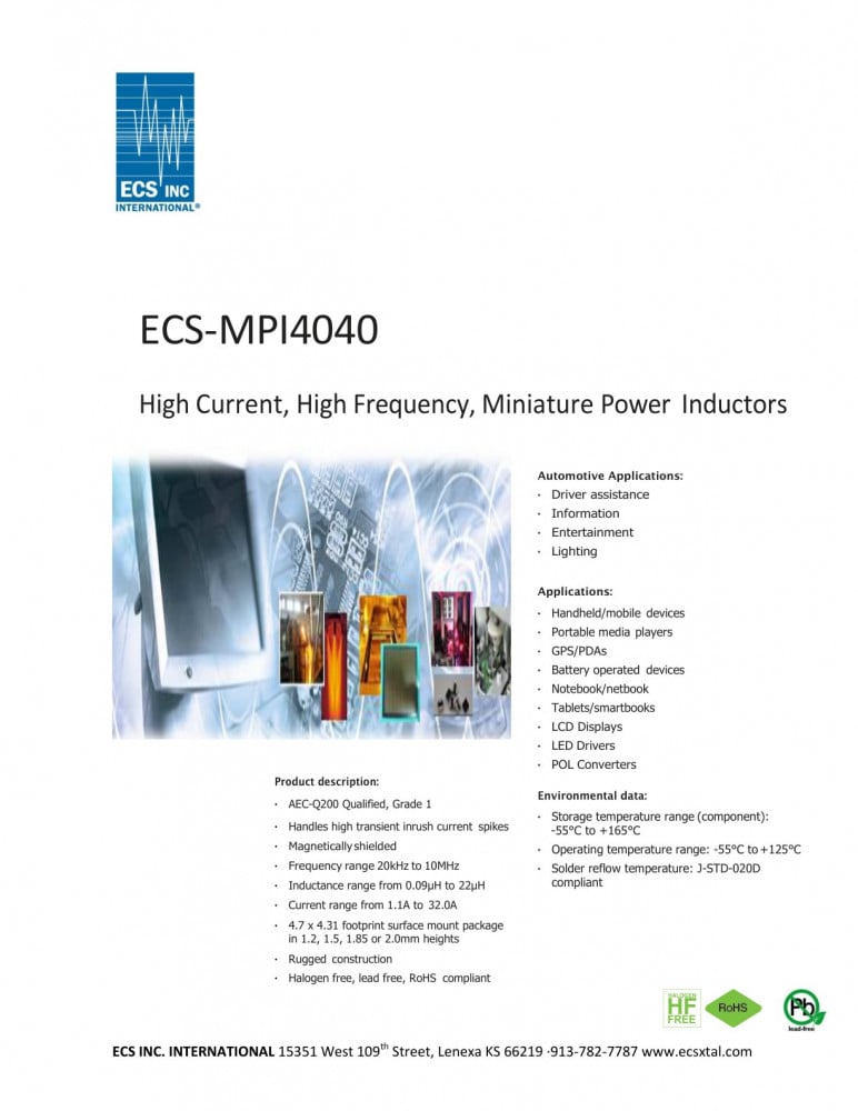 ECS MPI4040 datasheet page 1