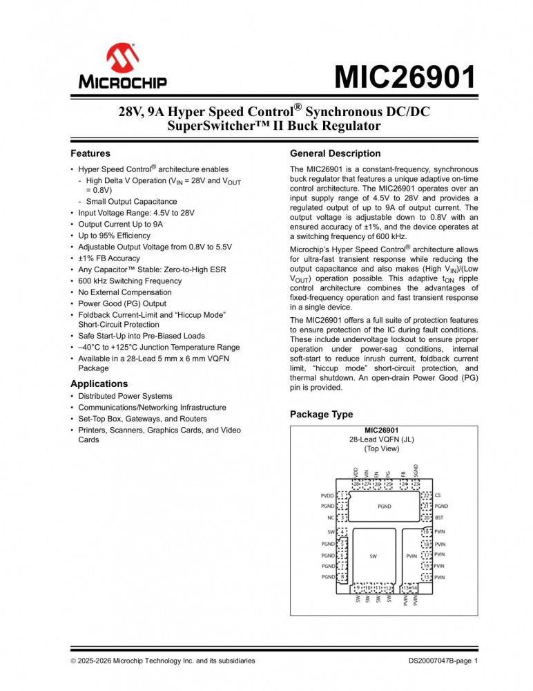 MIC26901 document page 1