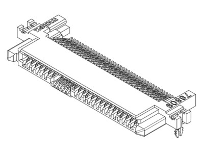 1.27mm Signal Pitch, 0.80mm Signal Pitch, 1.27mm Power Pitch SAS-3/PCIe-3 Receptacle, Right-Angle, Surface Mount, with Forklock, 0.93mm Height, 3.50mm Peg Length, 3.00mm PCB Thickness, 68 Circuits, Embossed Tape and Reel, Lead-Free for sale