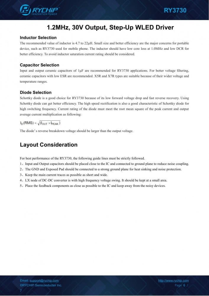 RY3730 datasheet page 6
