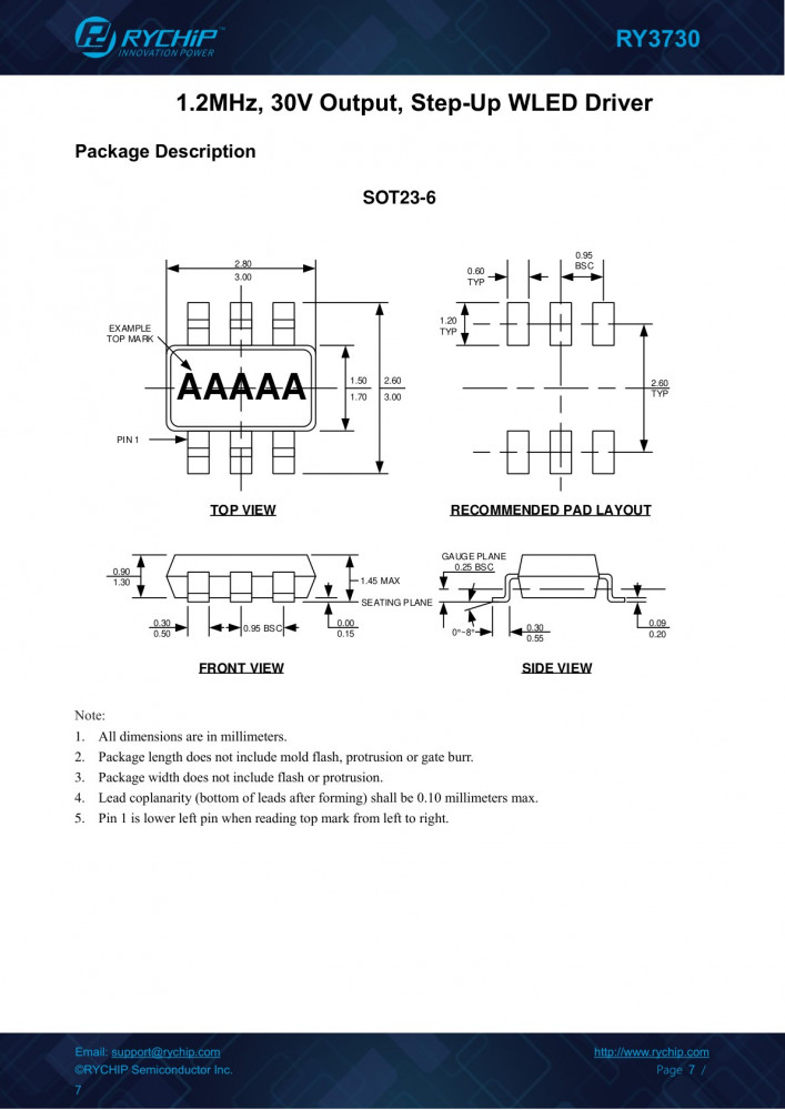 RY3730 datasheet page 7