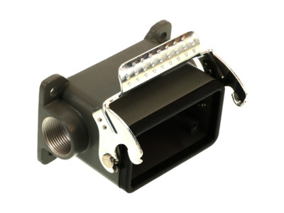 Heavy-Duty Standard (STD) Single Lever Surface Mount Housing, Die-cast Aluminum, with 1 Lever, with Gasket, Size 10B «57x27», Pg16x2 Thread, Grey