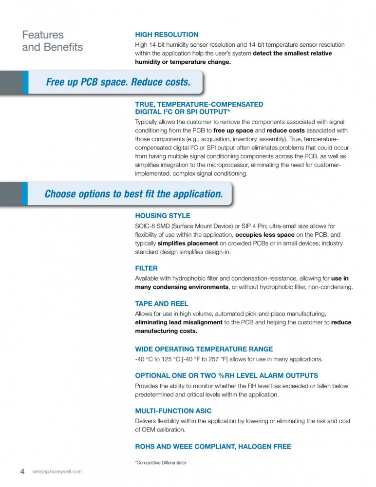 Honeywell HIH8000 Series datasheet page 4