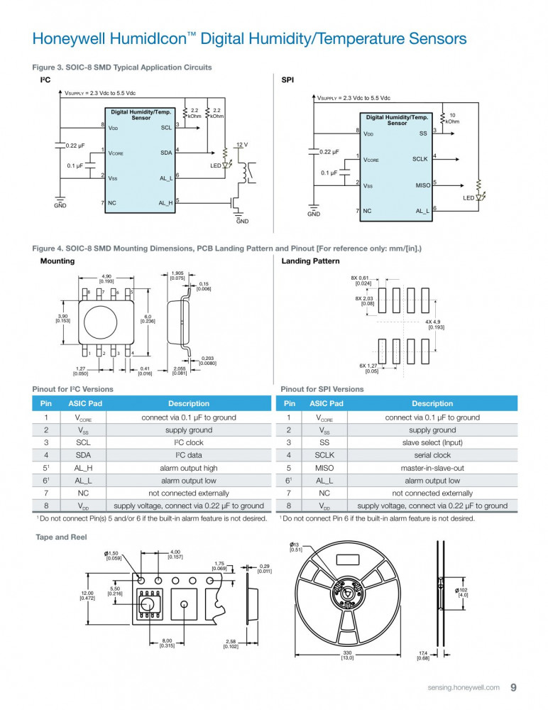 Honeywell HIH8000 Series datasheet page 9