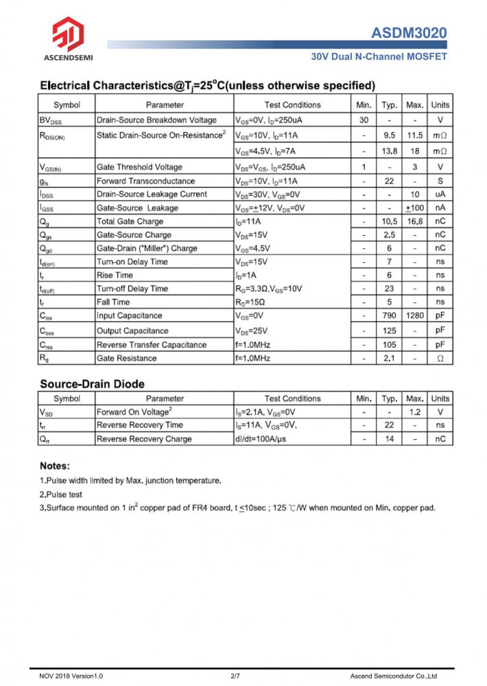 ASDM3020S-R datasheet page 2