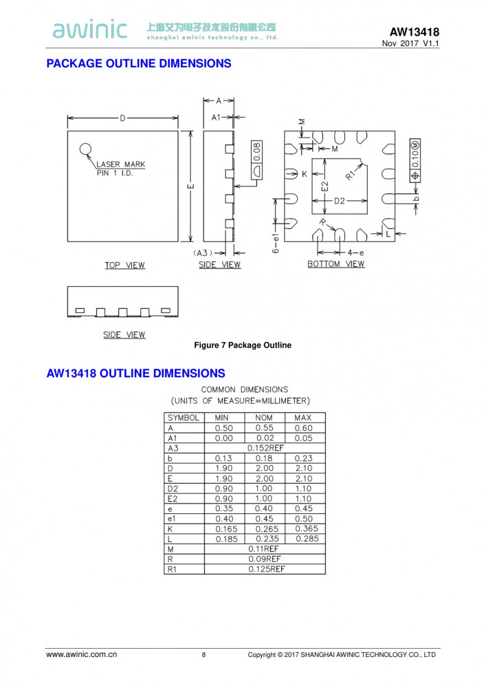 AW13418QNR datasheet page 8
