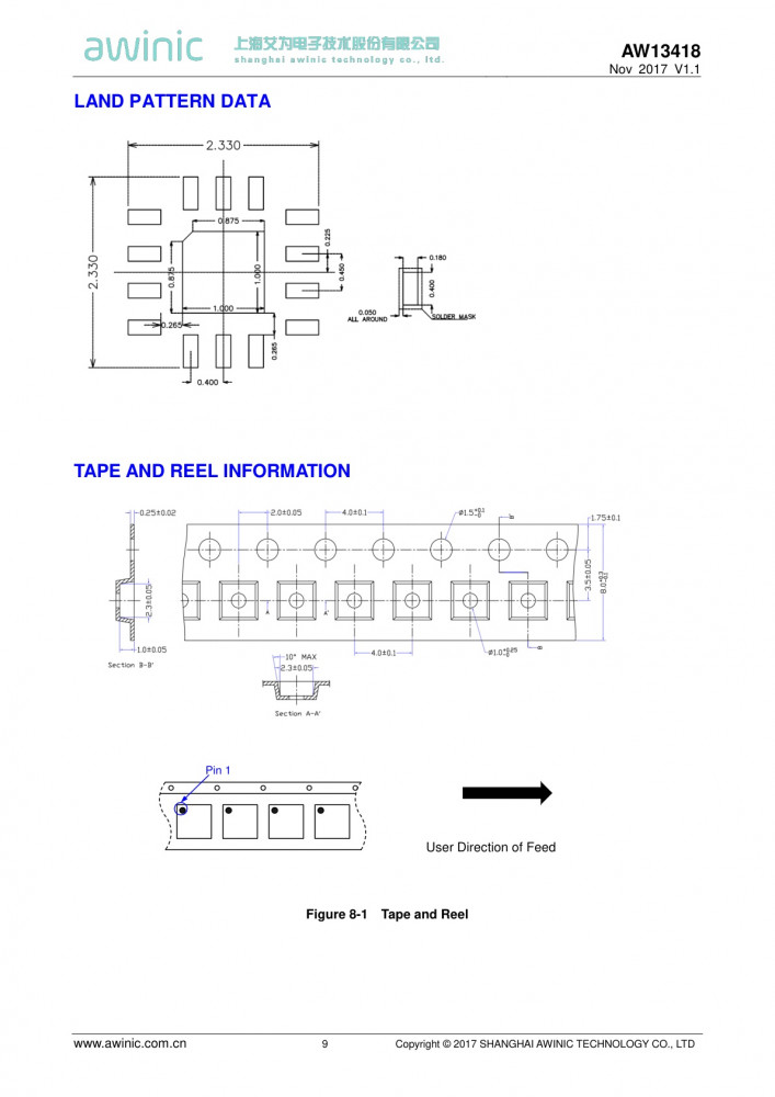 AW13418QNR datasheet page 9