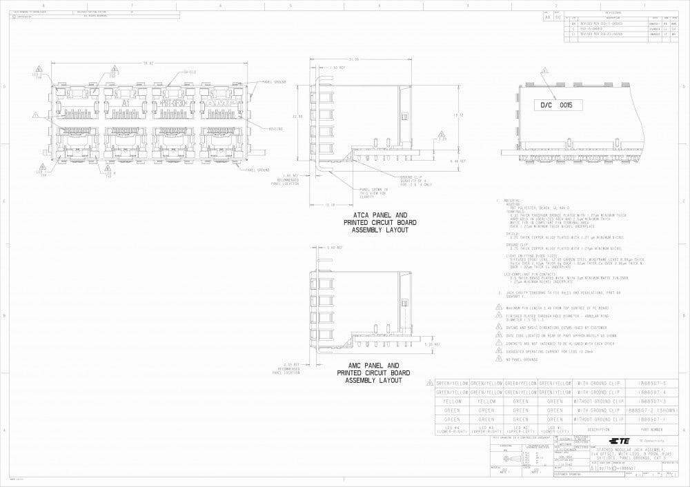 TE Connectivity 1888507 drawing page 1
