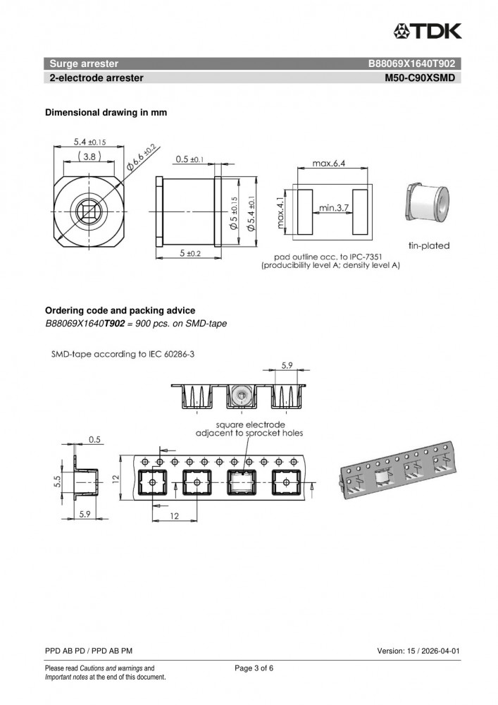 B88069X1640T902 product document, page 3