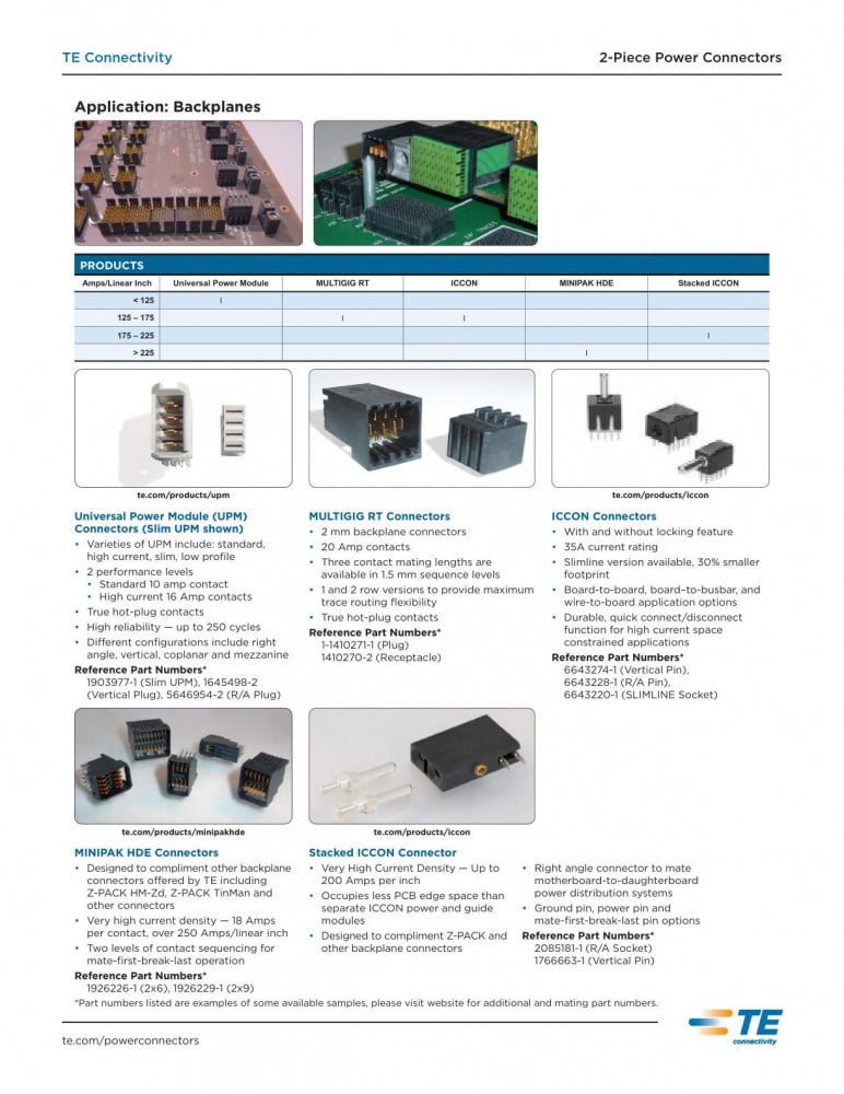 TE Connectivity power connector guide page 3