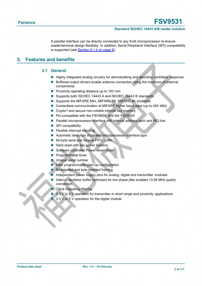 FSV9531 datasheet page 2