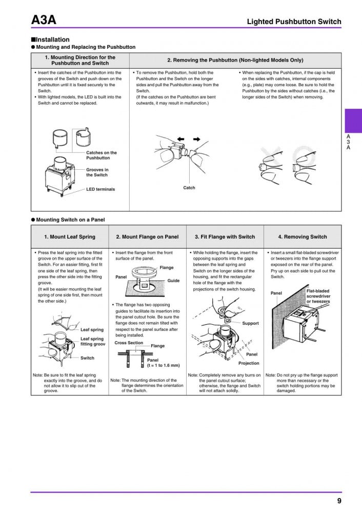 OMRON A3A datasheet page 9