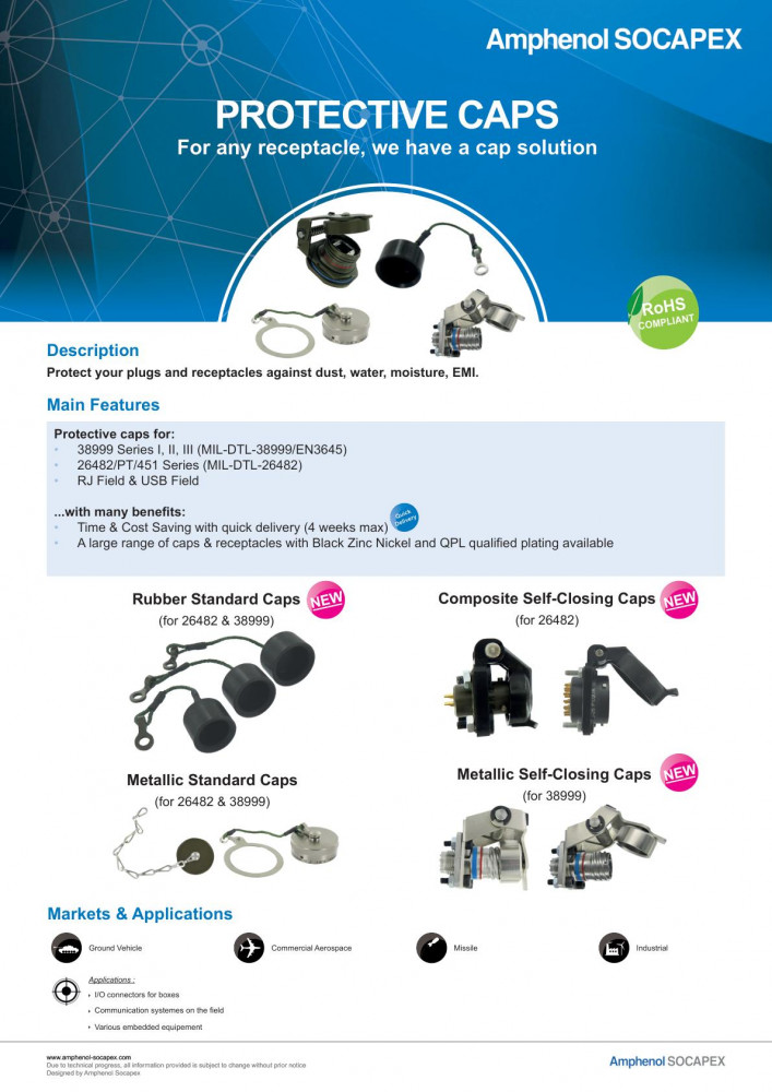 Amphenol protective cap document page 1