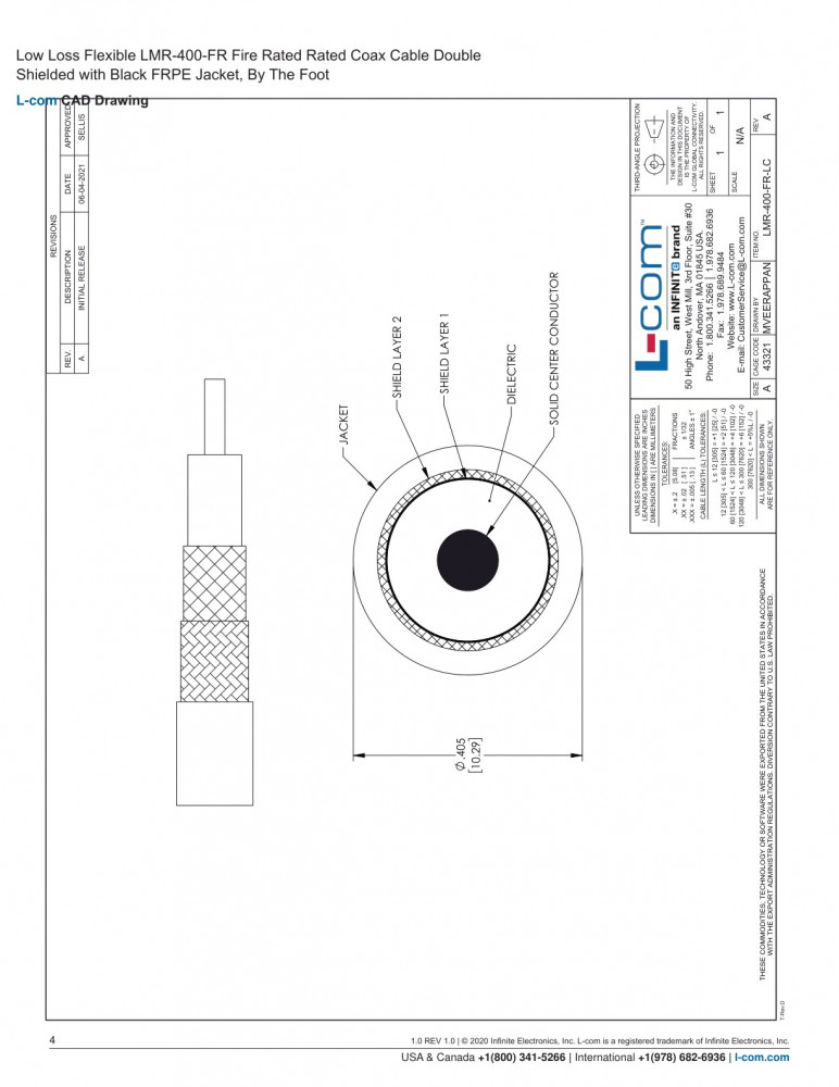 LMR-400-FR-LC technical document page 4