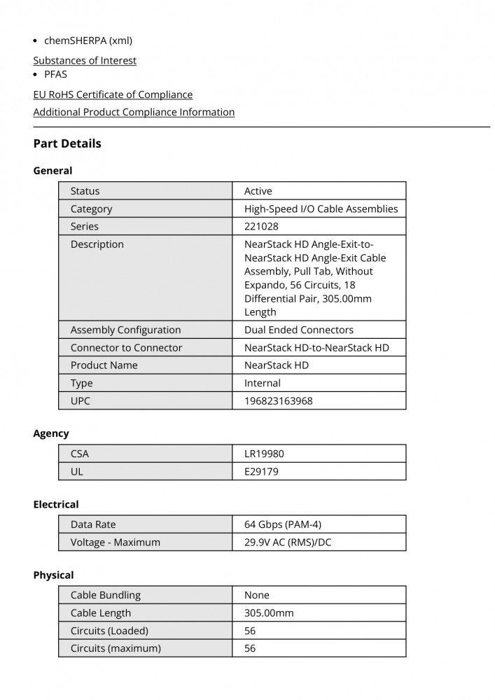 MOLEX 2210280305 technical document image, page 2