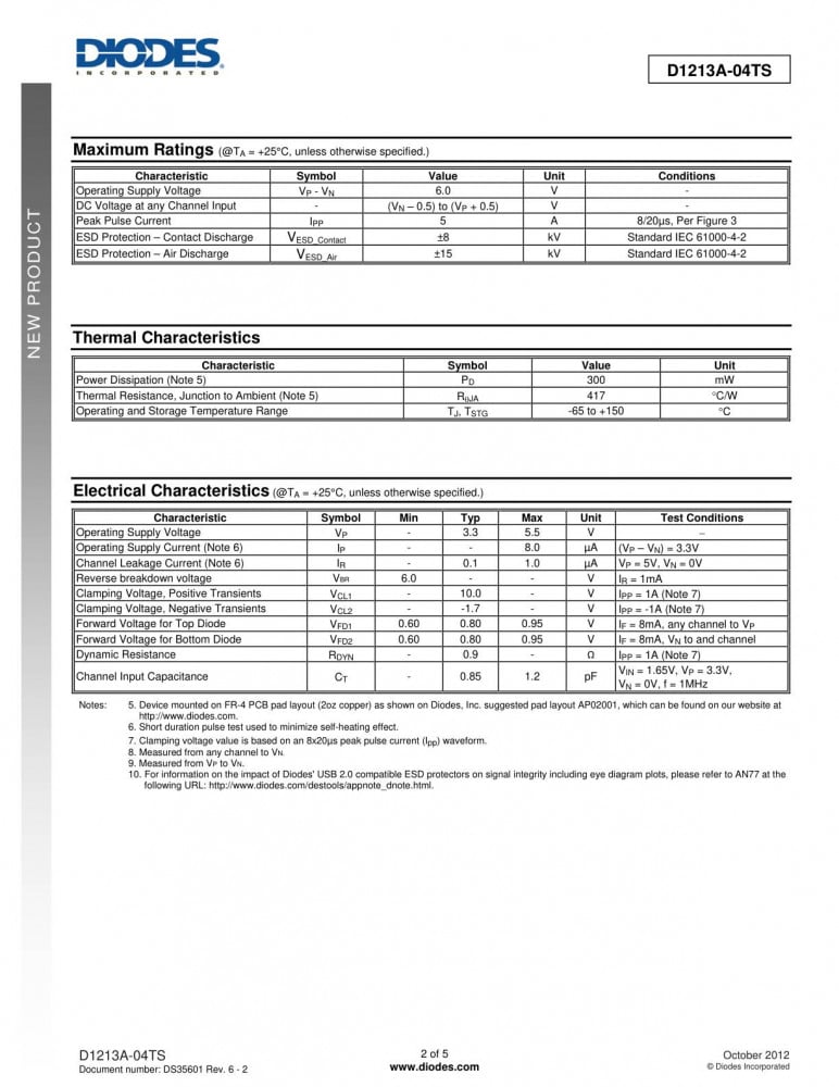 D1213A-04TS-7 datasheet page 2