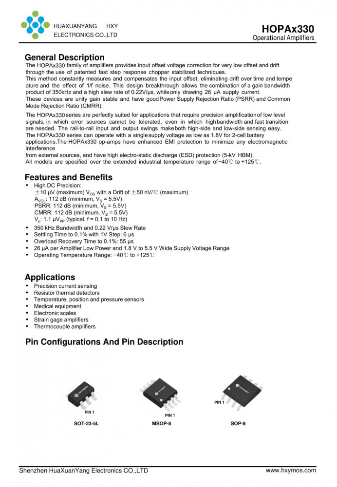 HOPA330AIDBVR datasheet page 1
