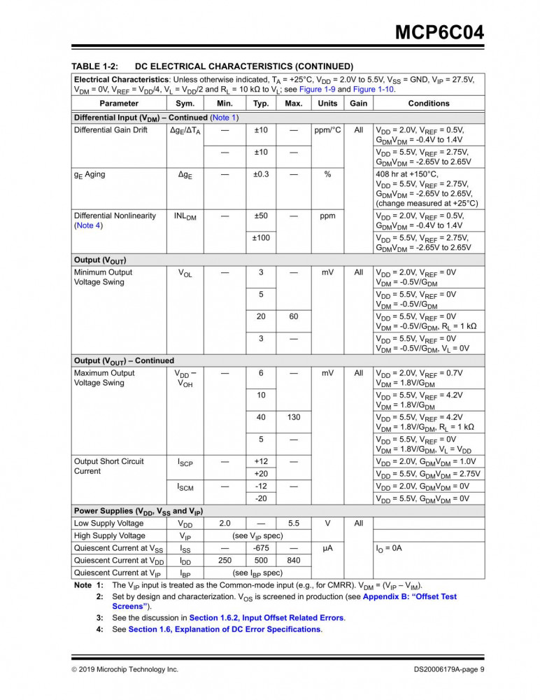 MCP6C04 datasheet page 9