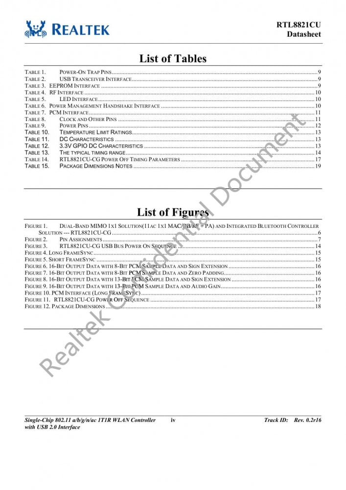 RTL8821CU-CG datasheet page 4