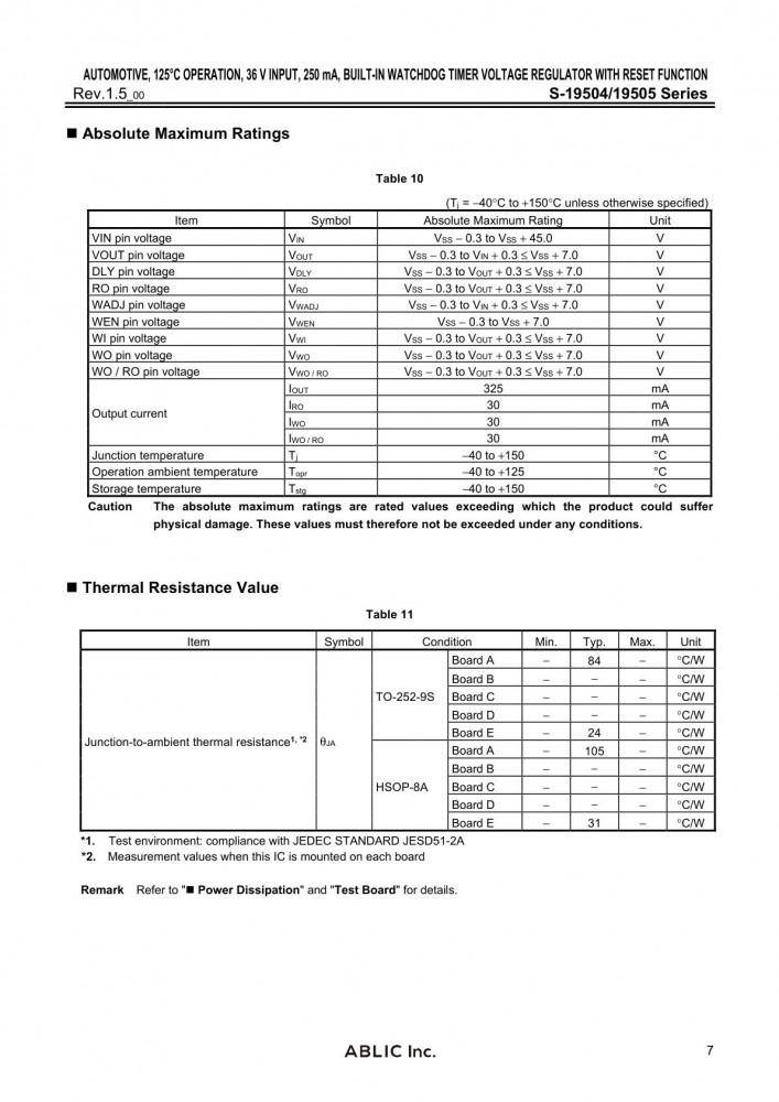 S-19504/19505 datasheet page 7