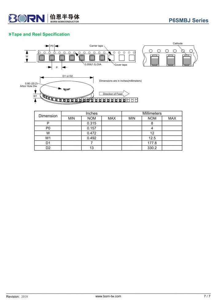P6SMBJ series datasheet page 7