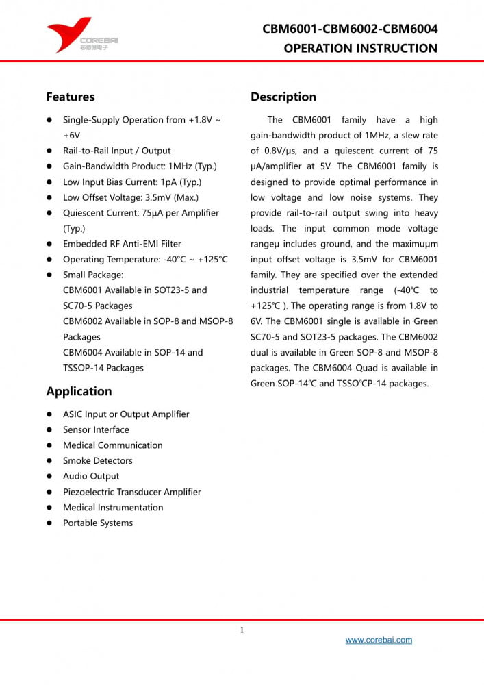 CBM6002AS8 datasheet page 1