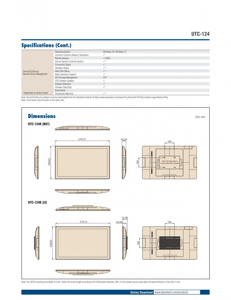 UTC-124K technical document, page 2