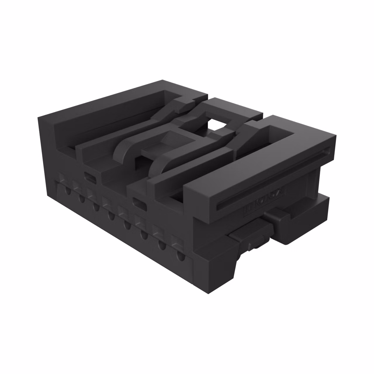 Mini50 Unsealed Receptacle, Single Row, Non-Bridged, 8 Circuits, Polarization Option C, Dark Gray for sale