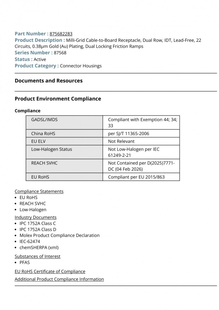 Product document page 1