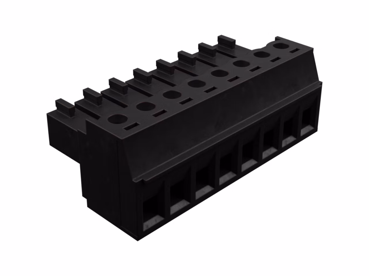 3.81mm Pitch Eurostyle Horizontal Plug, with Reverse Imprinting, Gold (Au) Plated, Black, 8 Circuits for sale