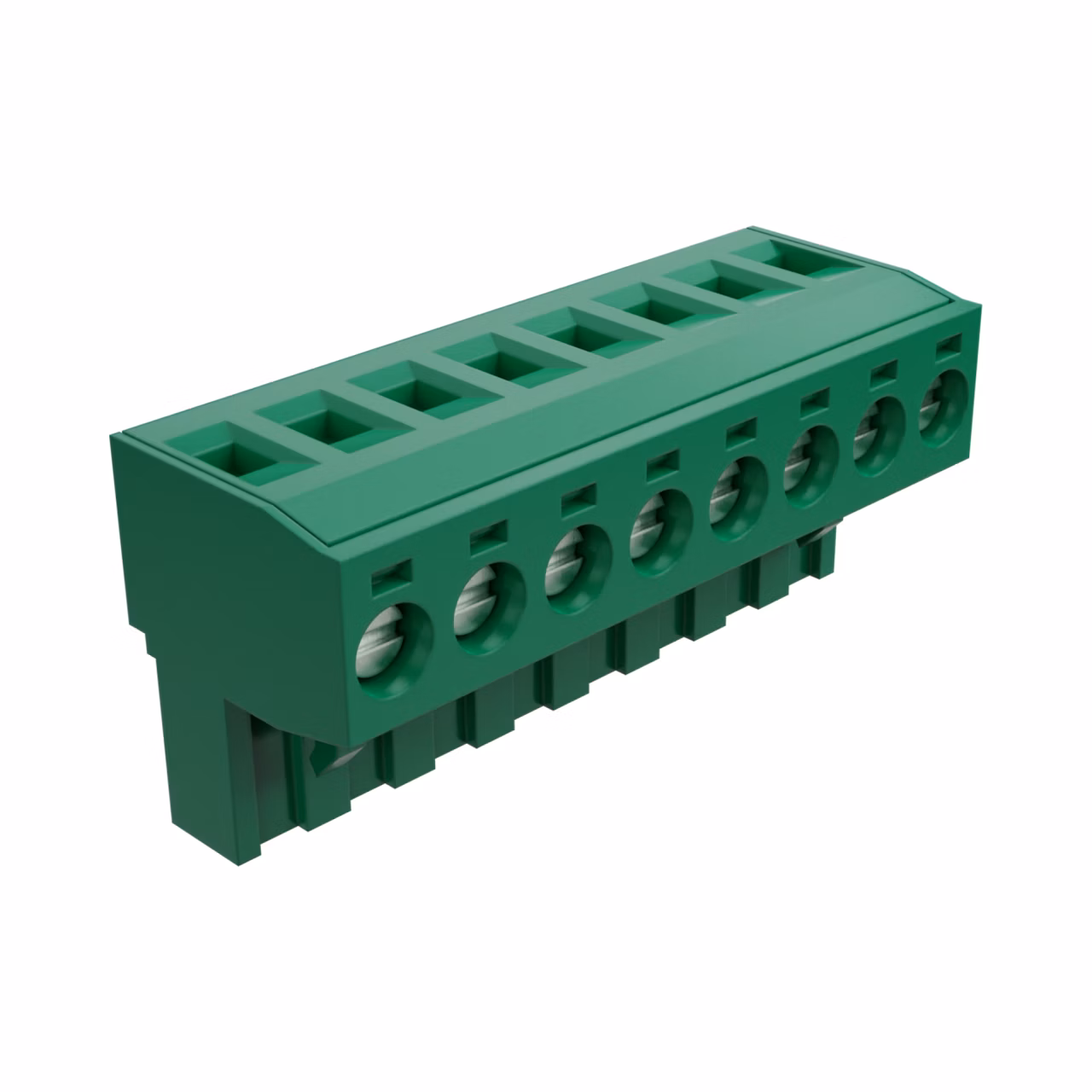5.08mm Pitch Eurostyle Horizontal Plug, with Standard Imprinting, Green Housing, Gold (Au) Plated, 8 Circuits for sale