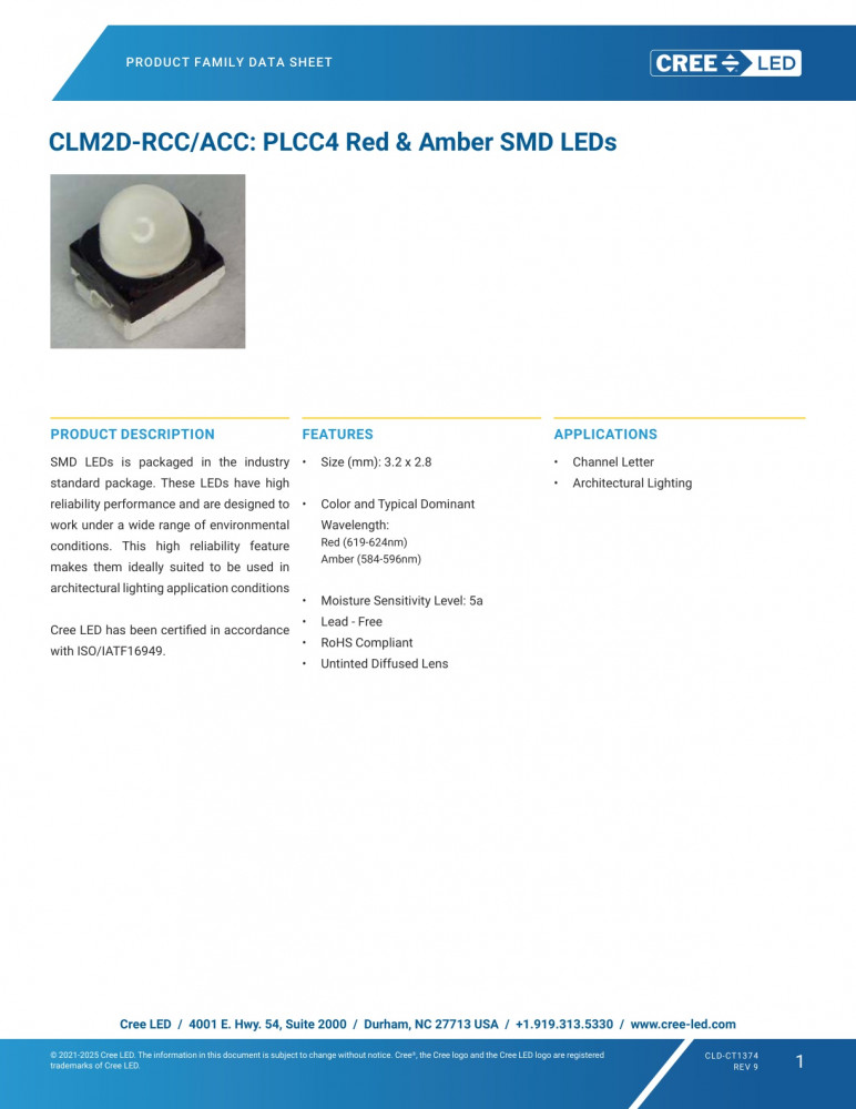 CLM2D-RCC datasheet page 1