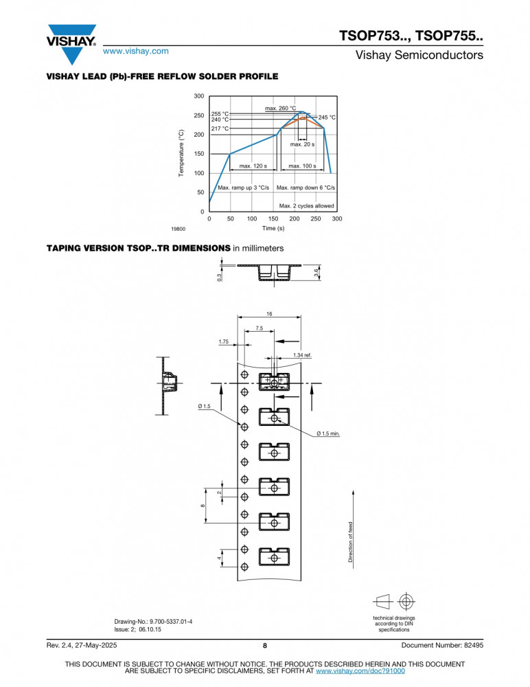 TSOP75340TT technical document page 8
