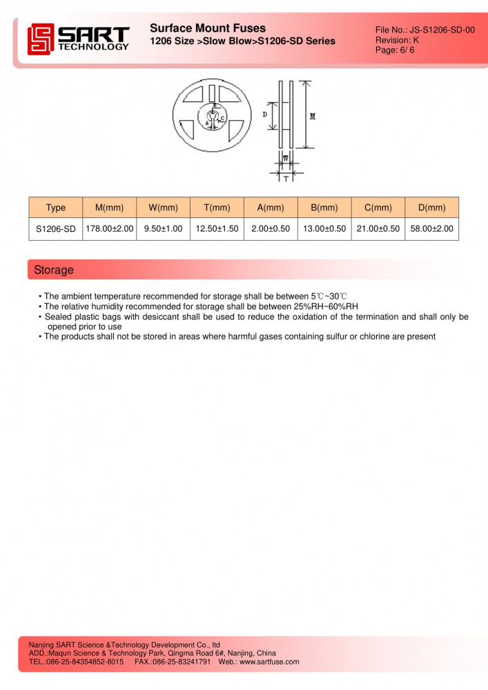 SART 1206-SD technical document page 6