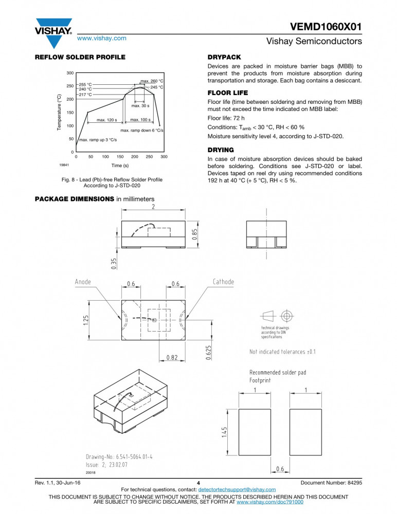 VEMD1060X01 datasheet page 4