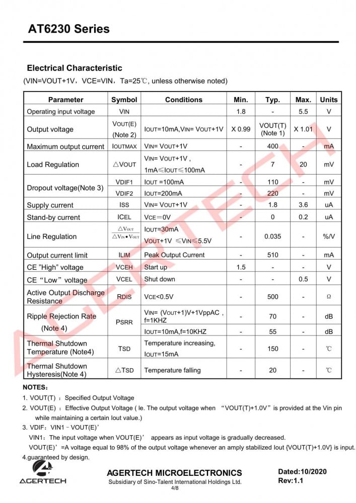 AT6230 datasheet page 4