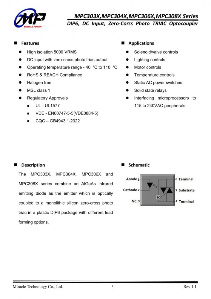 MPC3083 datasheet page 1