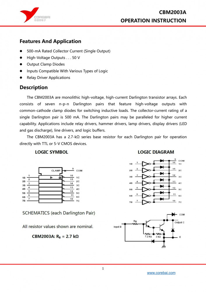 CBM2003AS16 datasheet page 1
