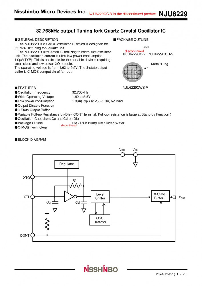 NJU6229 technical document page 1