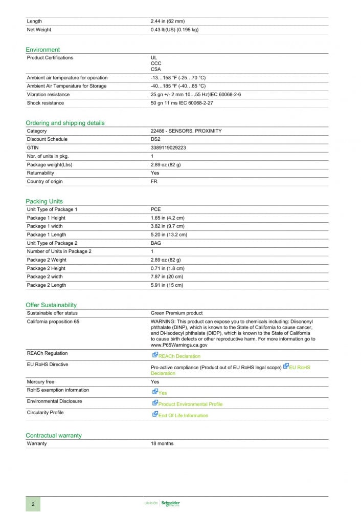 XS618B1MAL01U78 technical document page 2