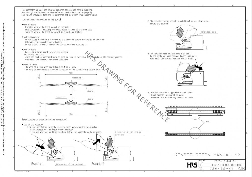 HRS FH33-12(6)SB-1SH(10) instruction manual page 1