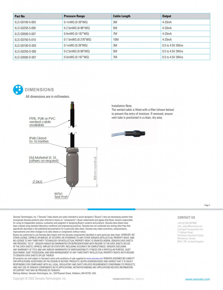 ILLS series datasheet page 3