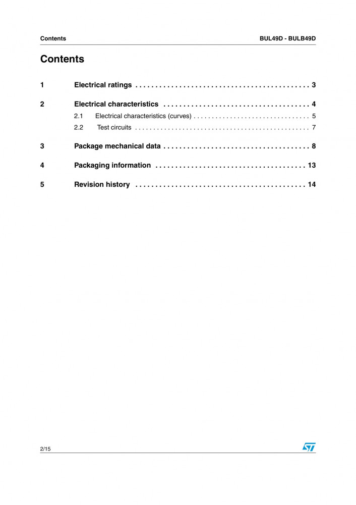 BUL49D datasheet page 2