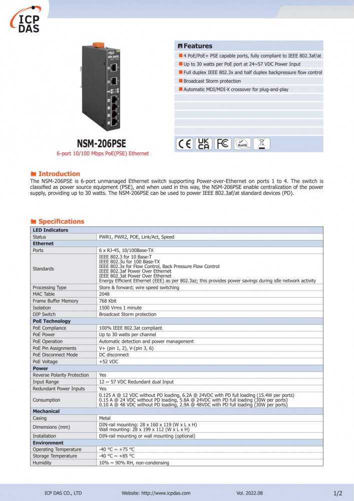 NSM-206PSE technical document page 1